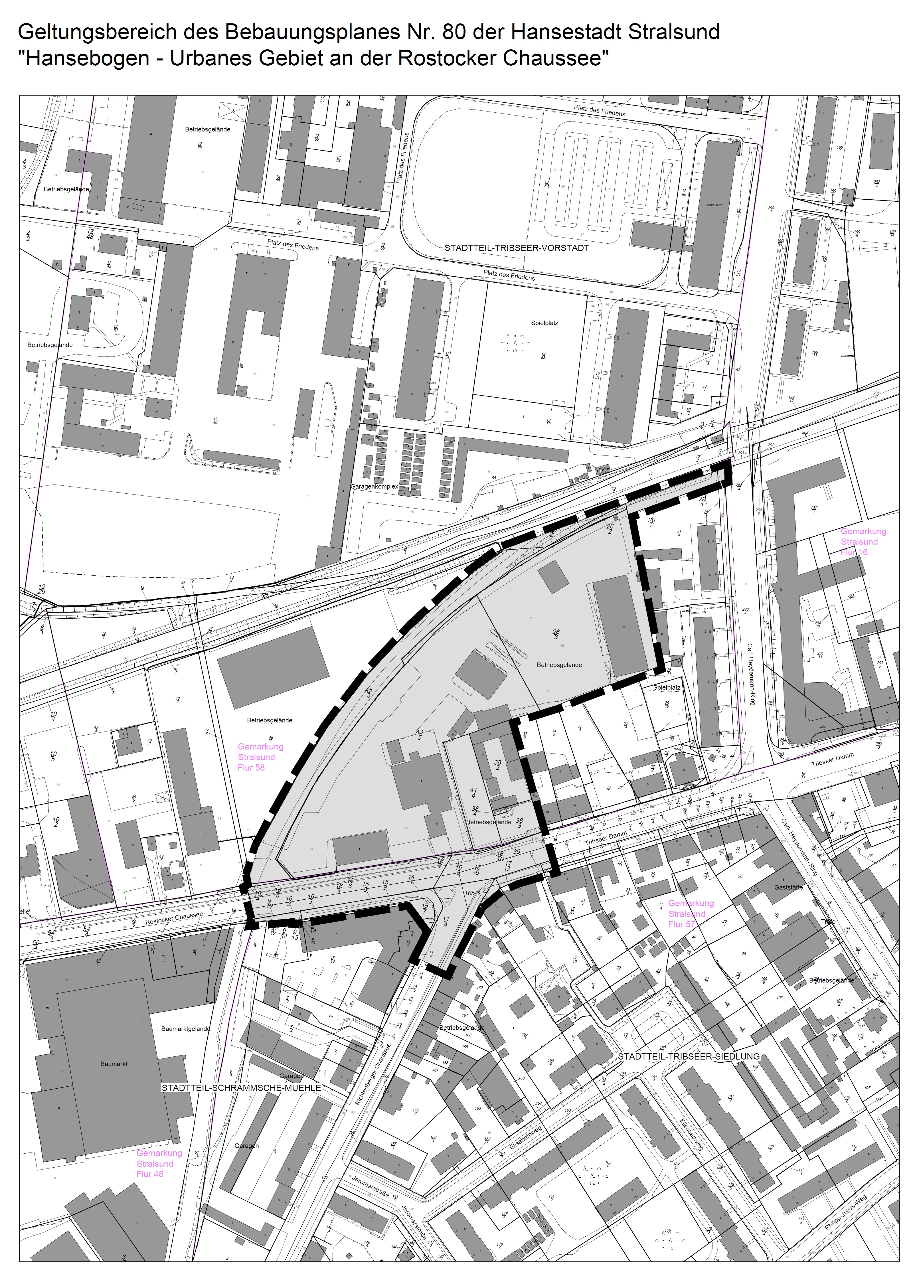Bebauungsplan Nr. 80 der Hansestadt Stralsund „Hansebogen – Urbanes Gebiet an der Rostocker ...